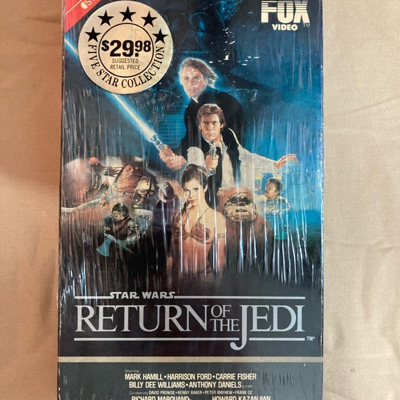 cbs/fox | Other | Star Wars Cbs Fox Return Of The Jedi Sealed Vhs Red ...